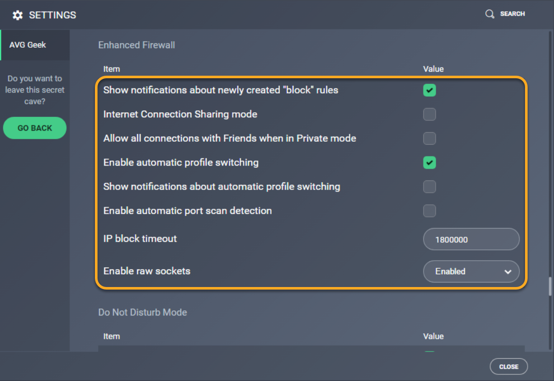 Using the AVG Geek settings area in AVG Antivirus | AVG Support